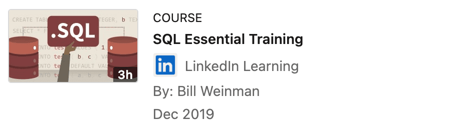 How I Taught Myself SQL Using LinkedIn Learning - Kathy Chiu